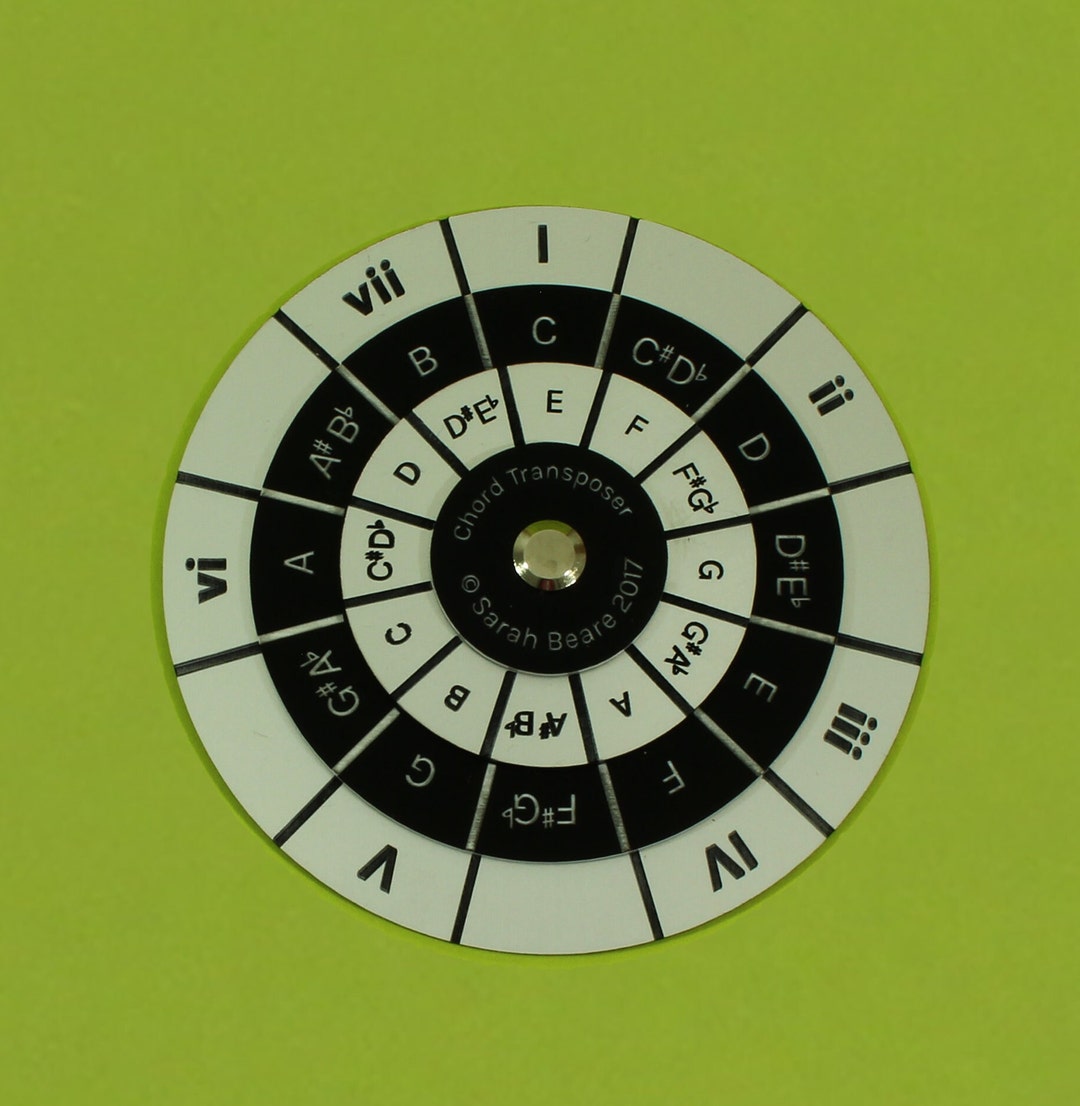 Chord Wheel, Music Theory, Circle of Fifths, Music Practice, Gift for ...
