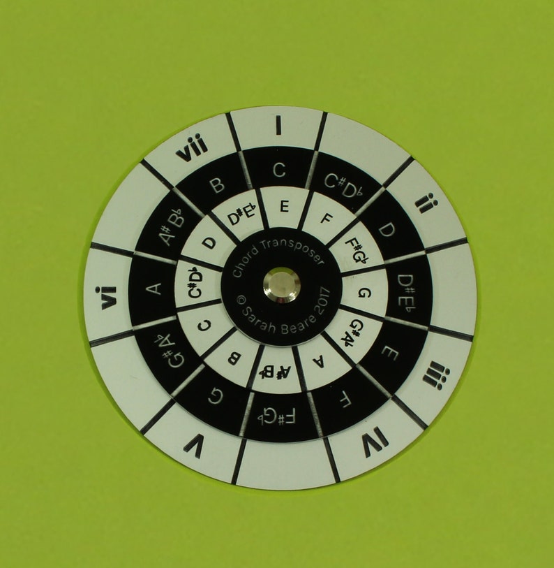 Chord Wheel, Music Theory, Circle of Fifths, Music Practice, Gift for ...