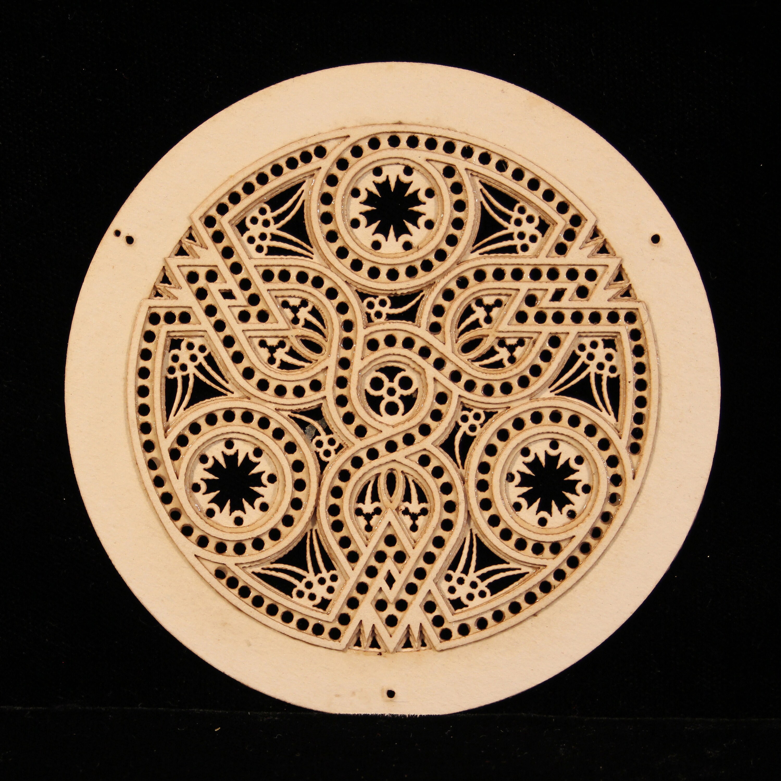 Harpsichord Rosette Parchment Rose Laser Cut Decoration - Etsy UK