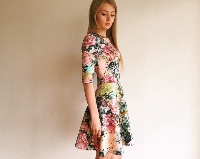 Floral Mini Dress - Etsy