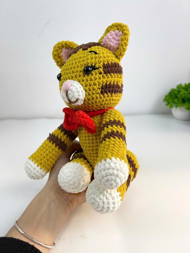 Crochet Tiger Cat Amigurumi Pattern, Easy Animal Plush (PDF) - Etsy