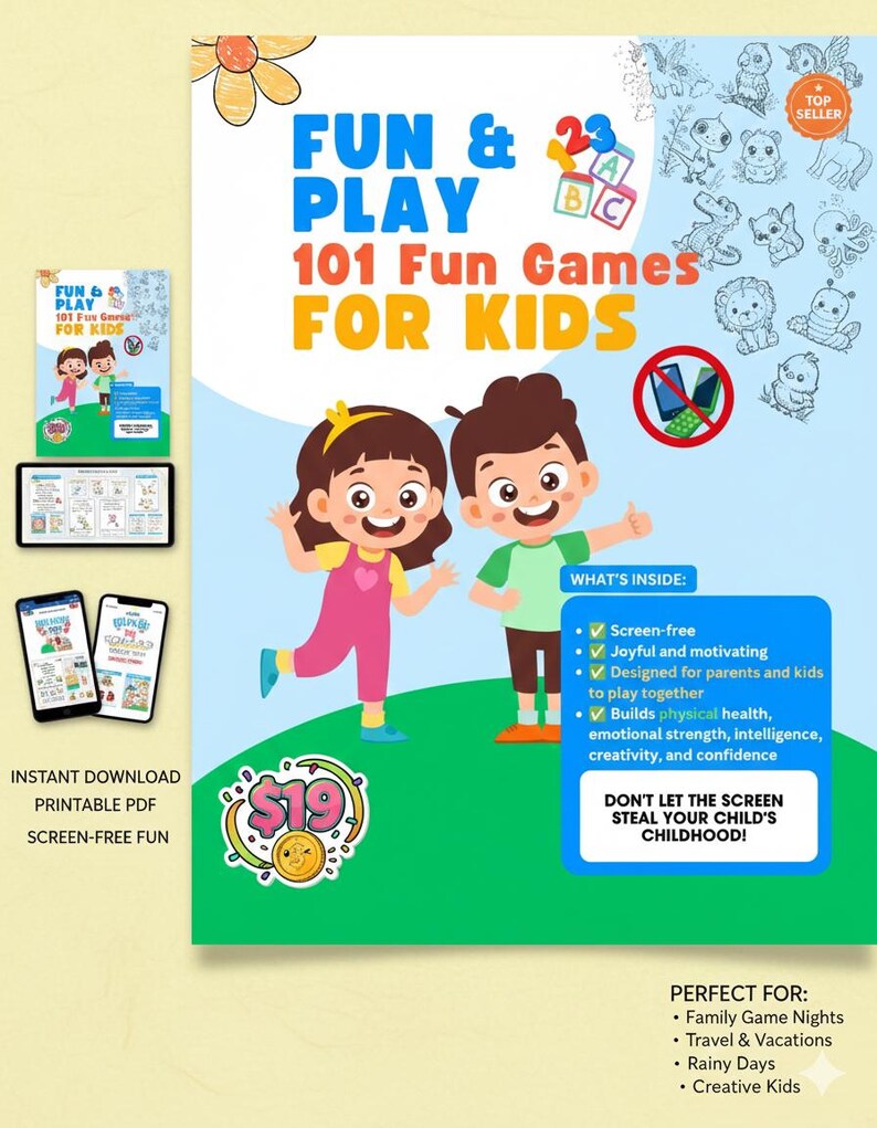 101 Screen-free Family Games Ebook | Kids Activities, Parenting ...