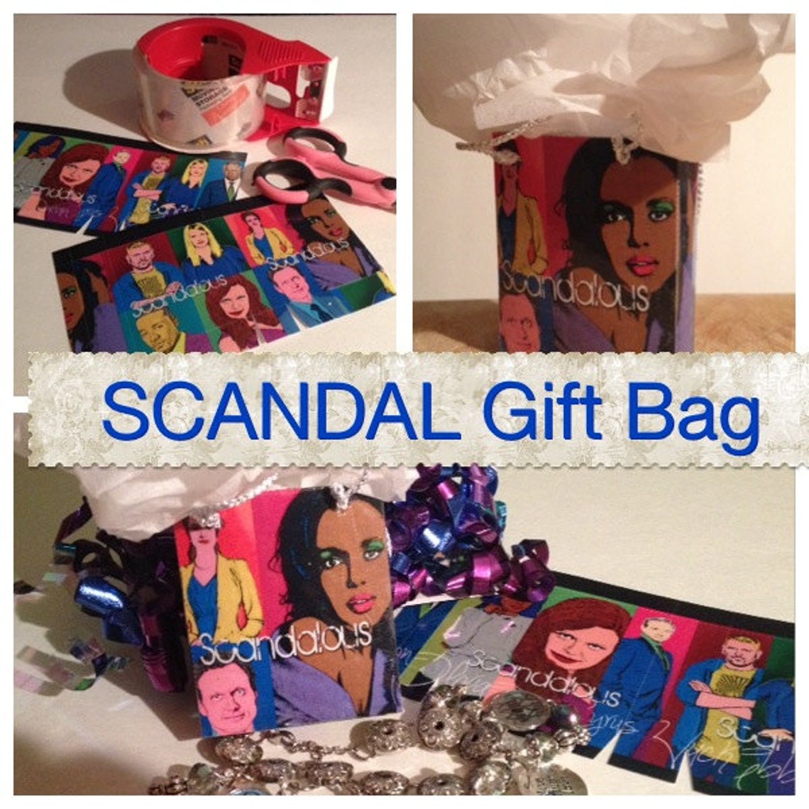 SCANDAL Small Gift Bags Instant Download - Etsy
