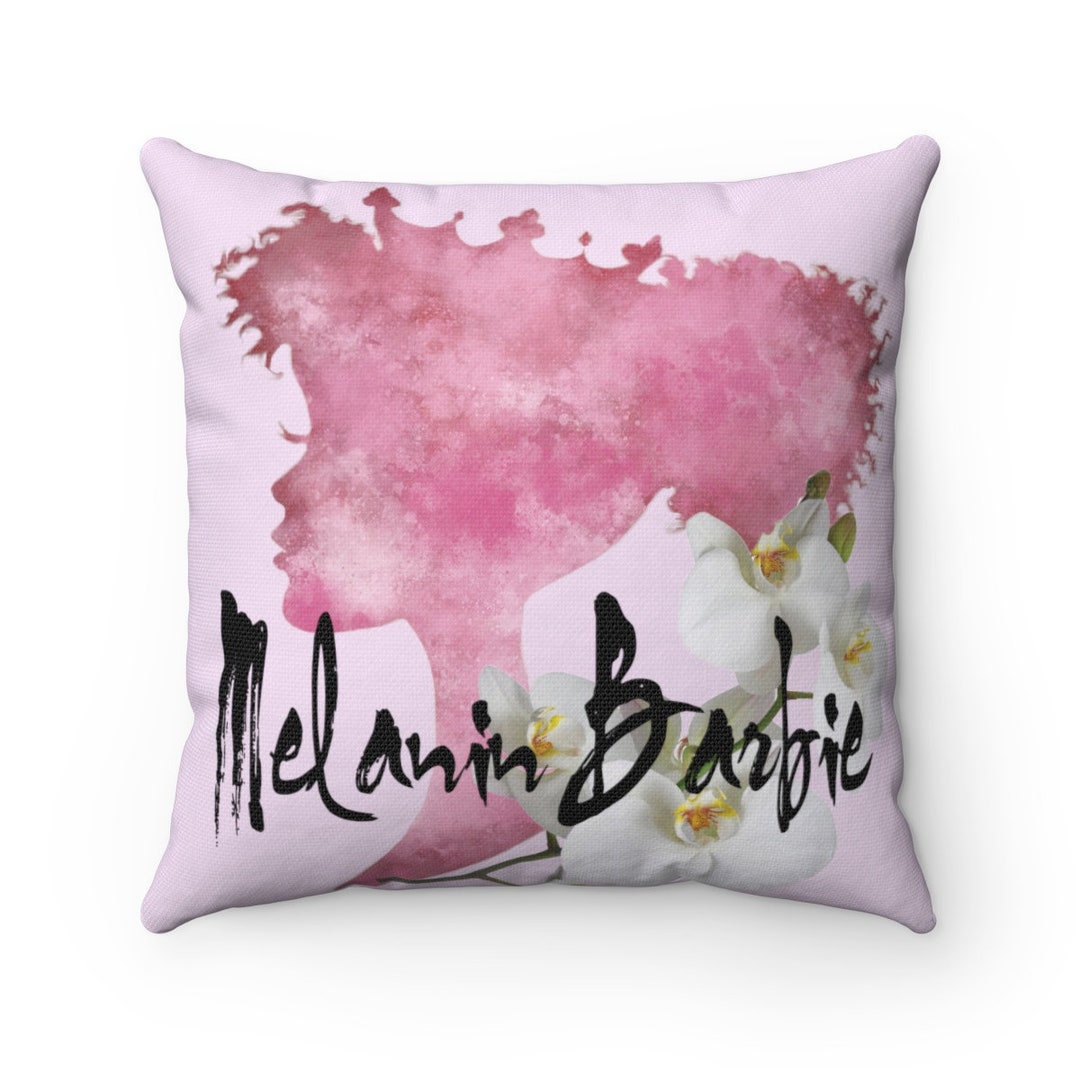 Melanin Barbie Pink Square Pillow - Etsy