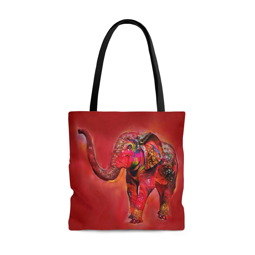 Red Elephant Candy Tote Bag - Etsy