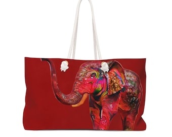 Red Elephant Candy Tote Bag - Etsy