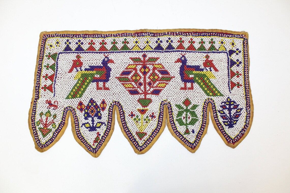 Vintage Beadwork Beaded Toran Panel Wall Hanging From Gujurat - Etsy