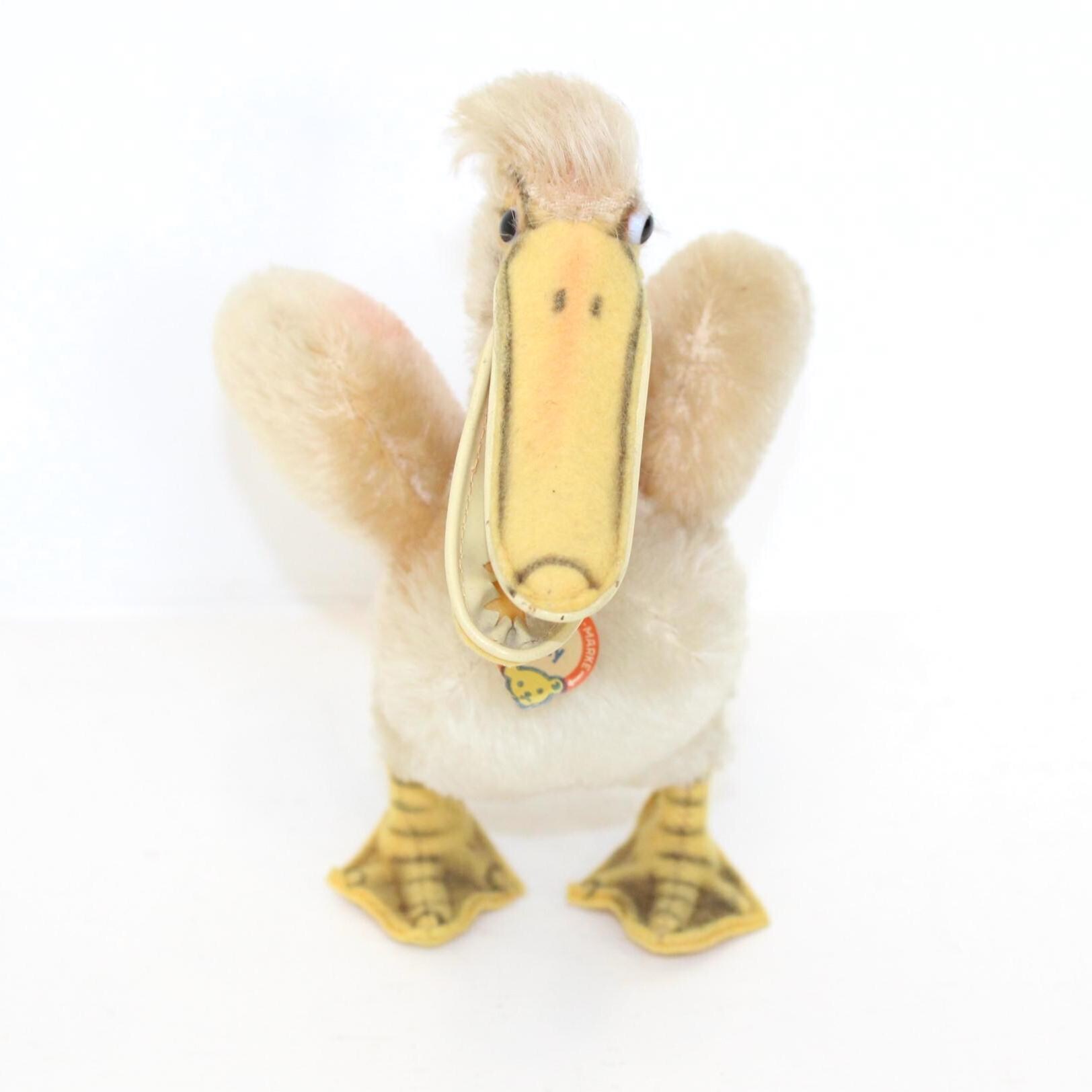 Vintage Steiff Pelican Piccy Bird Mohair Soft Toy Plush Straw Filled ...