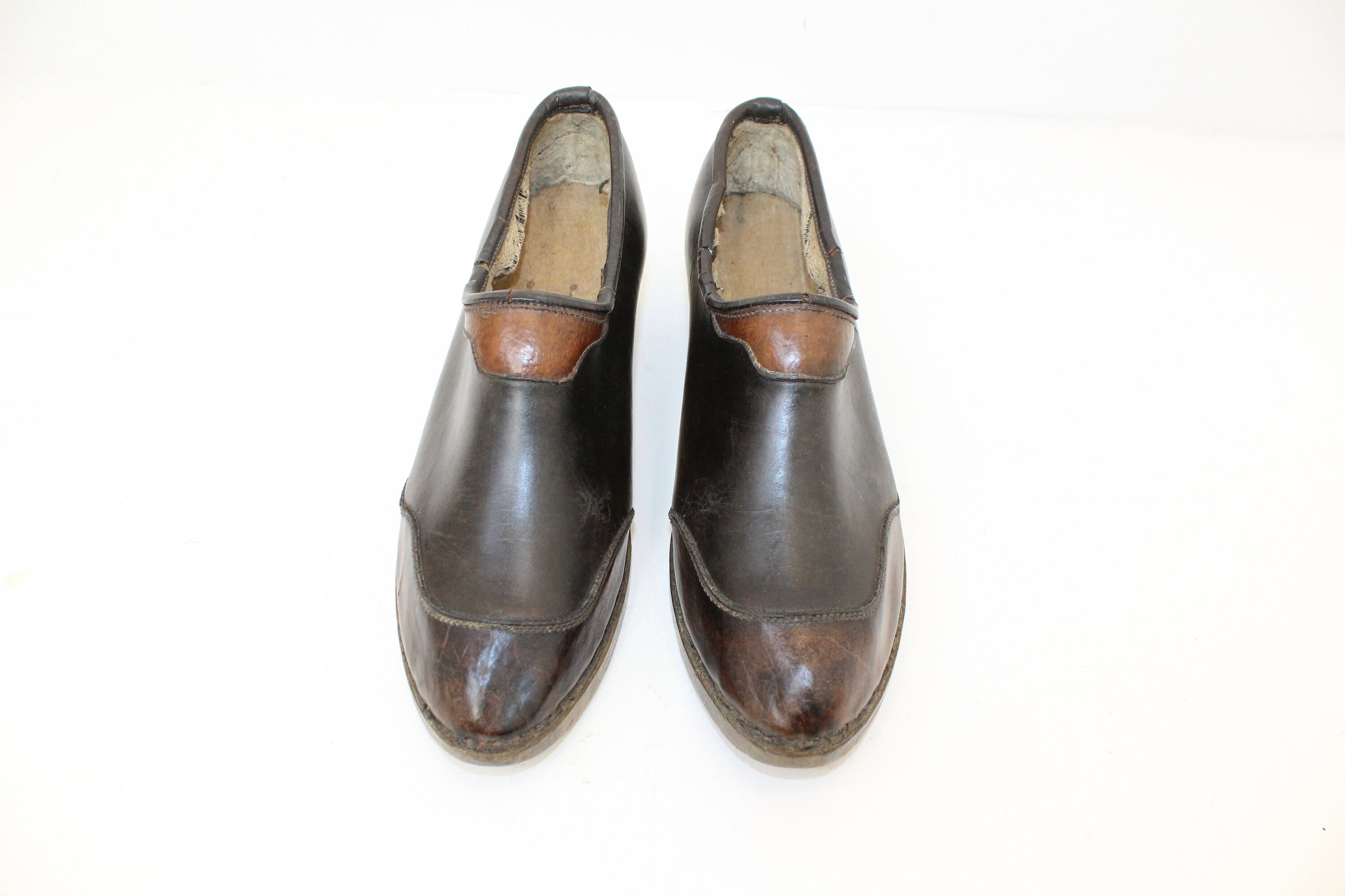 Antique Victorian Edwardian Ladies Clogs Shoes Leather With | Etsy