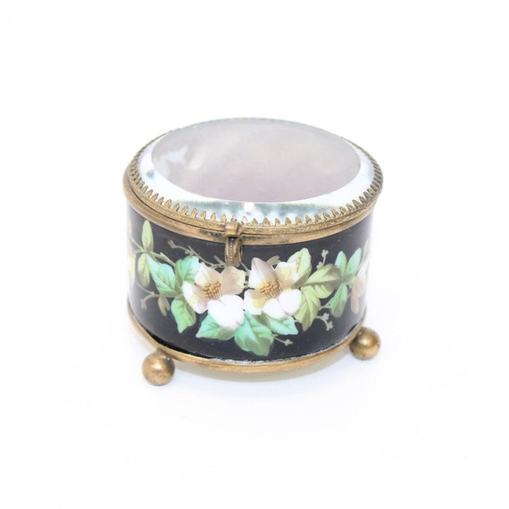Antique French casket porcelain and bevelled glass je… - Gem