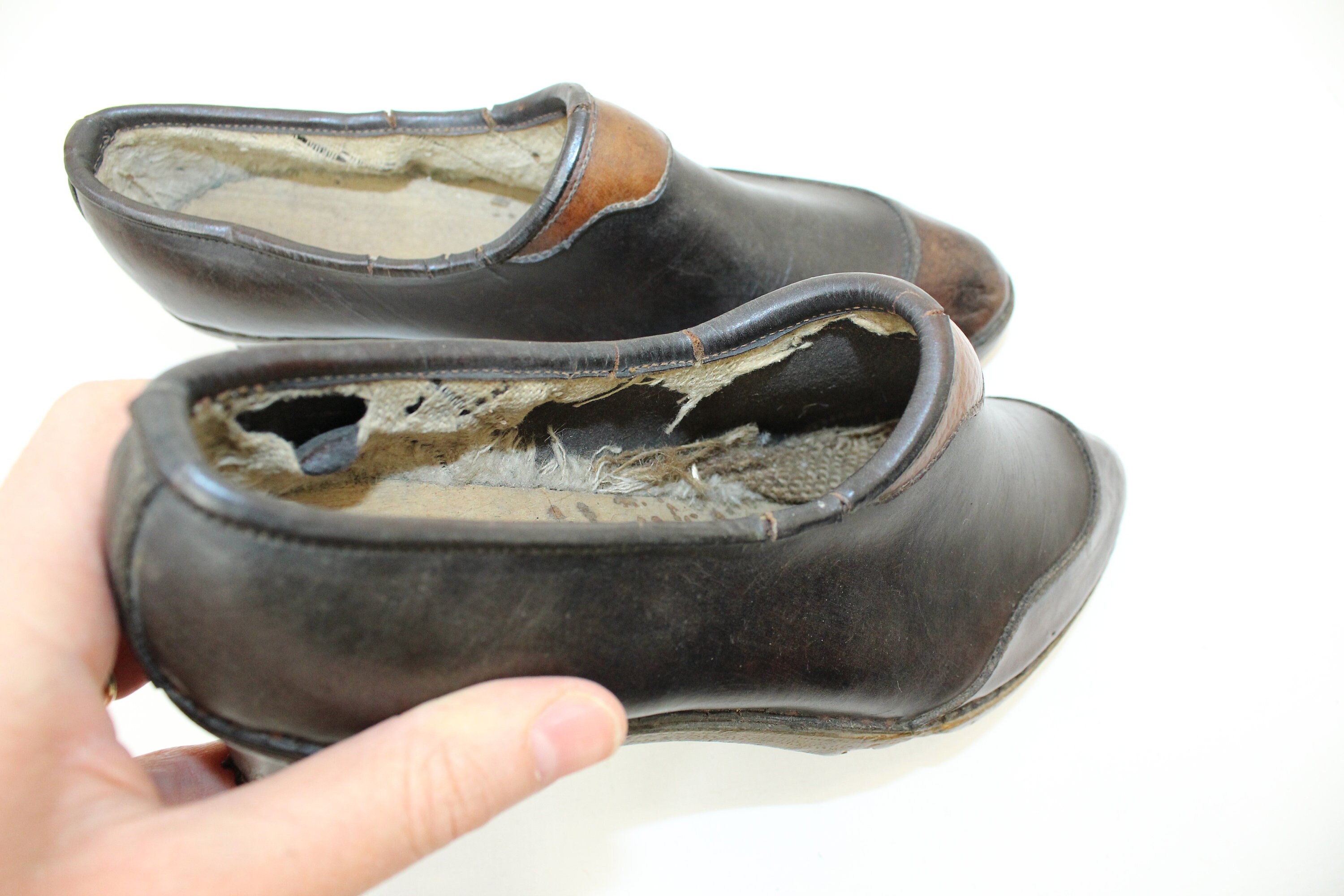 Antique Victorian Edwardian Ladies Clogs Shoes Leather With | Etsy