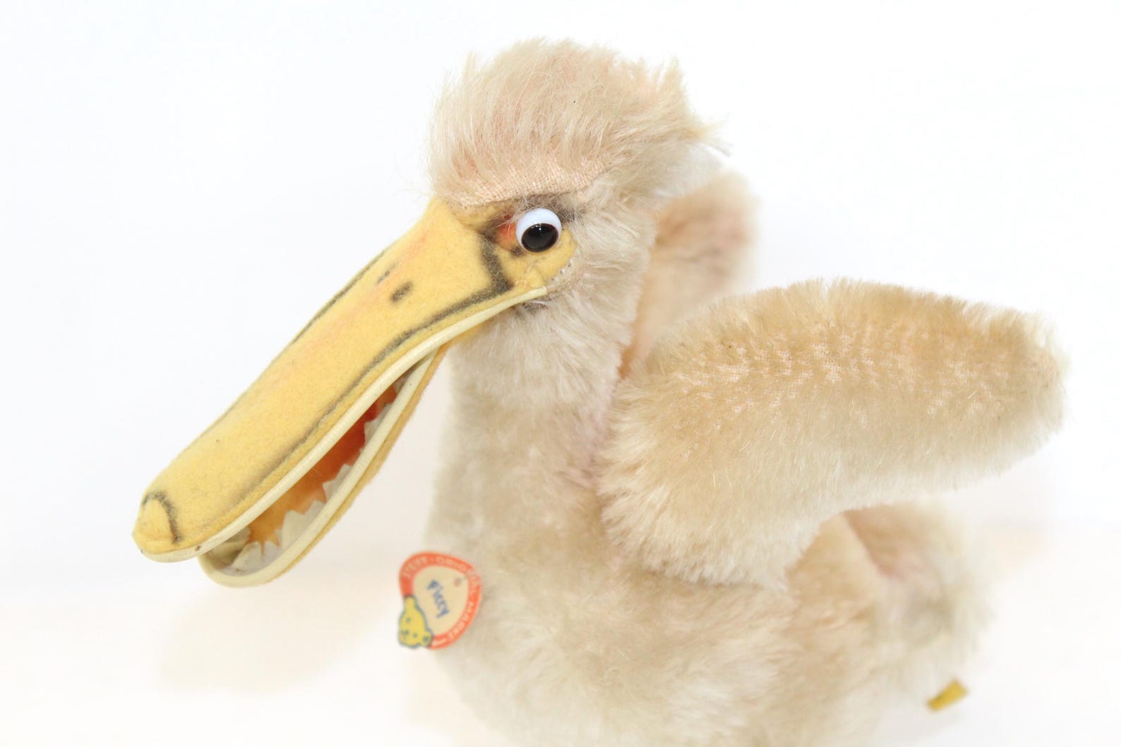 Vintage Steiff Pelican Piccy Bird Mohair Soft Toy Plush Straw Filled ...