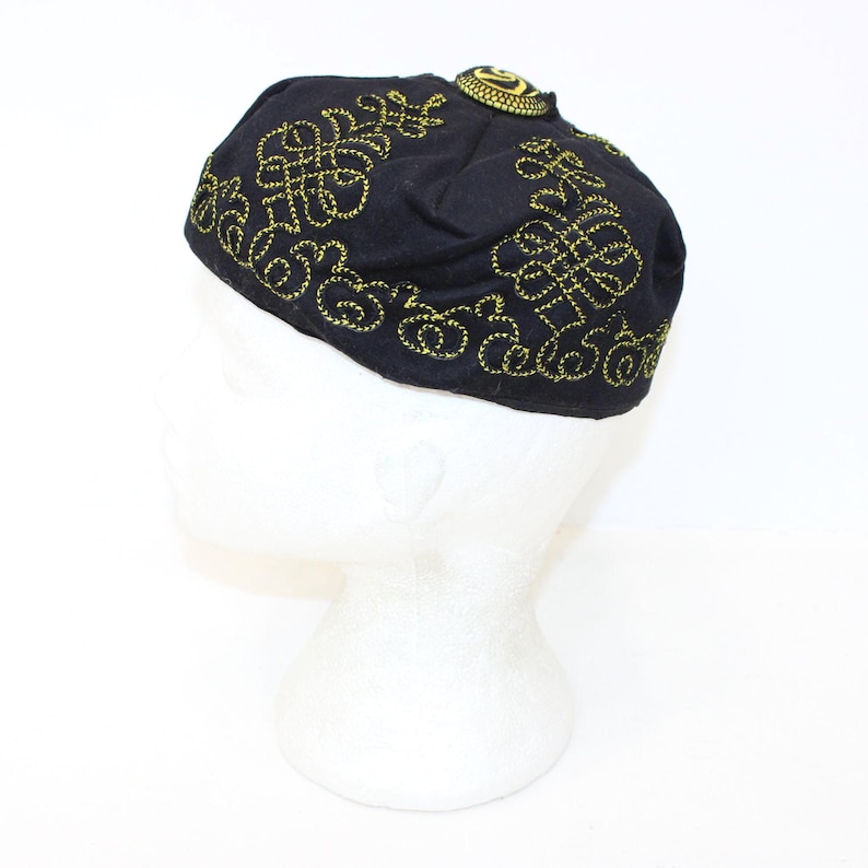Antique Victorian Smoking Hat Gentleman's Mans Mens Cap Embroidered ...