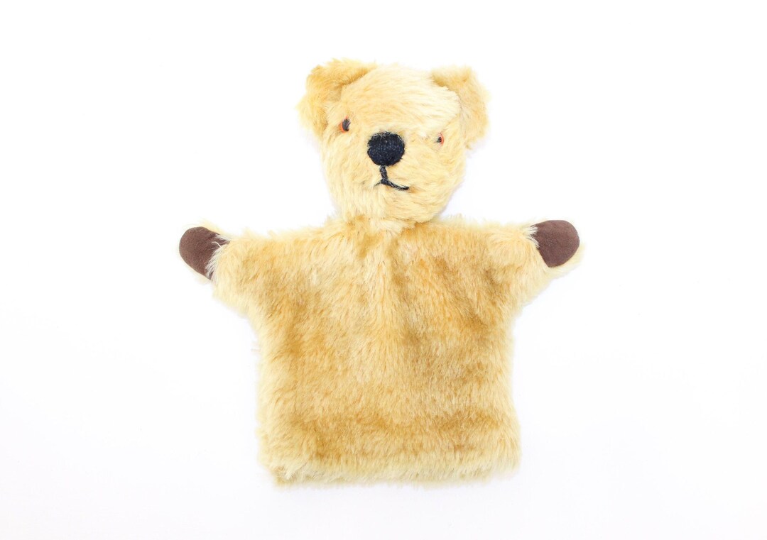 Vintage Merrythought Teddy Bear Hand Puppet Golden Mohair Soft Toy - Etsy