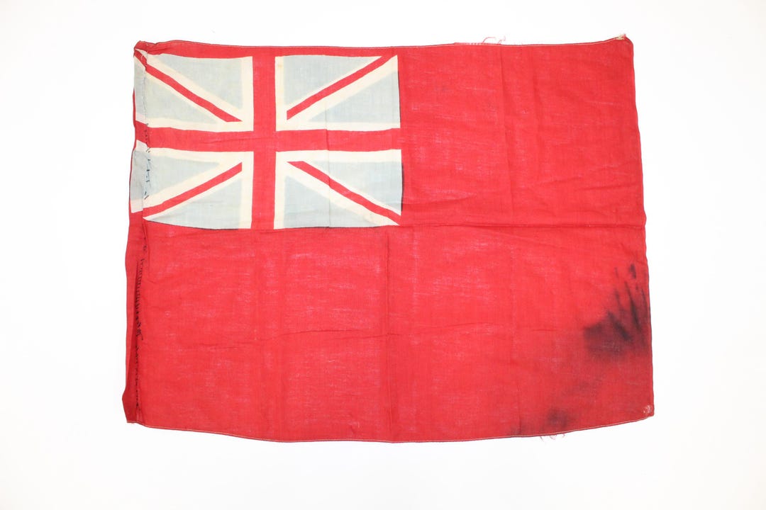 Antique WW1 Period Red Ensign Flag British Union Jack Banner Military ...