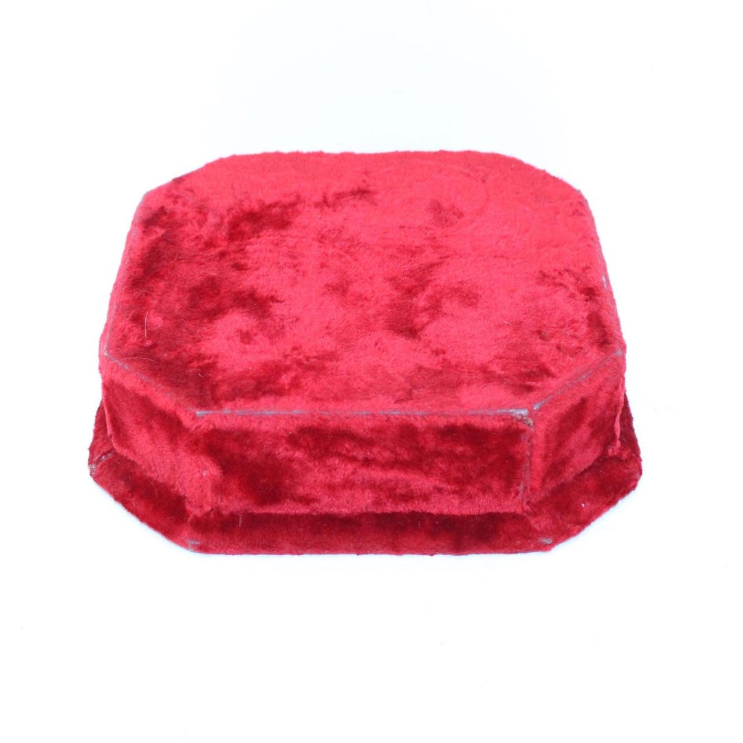 Antique French Red Velvet Stand Plinth for Bust Figure or Marriage ...