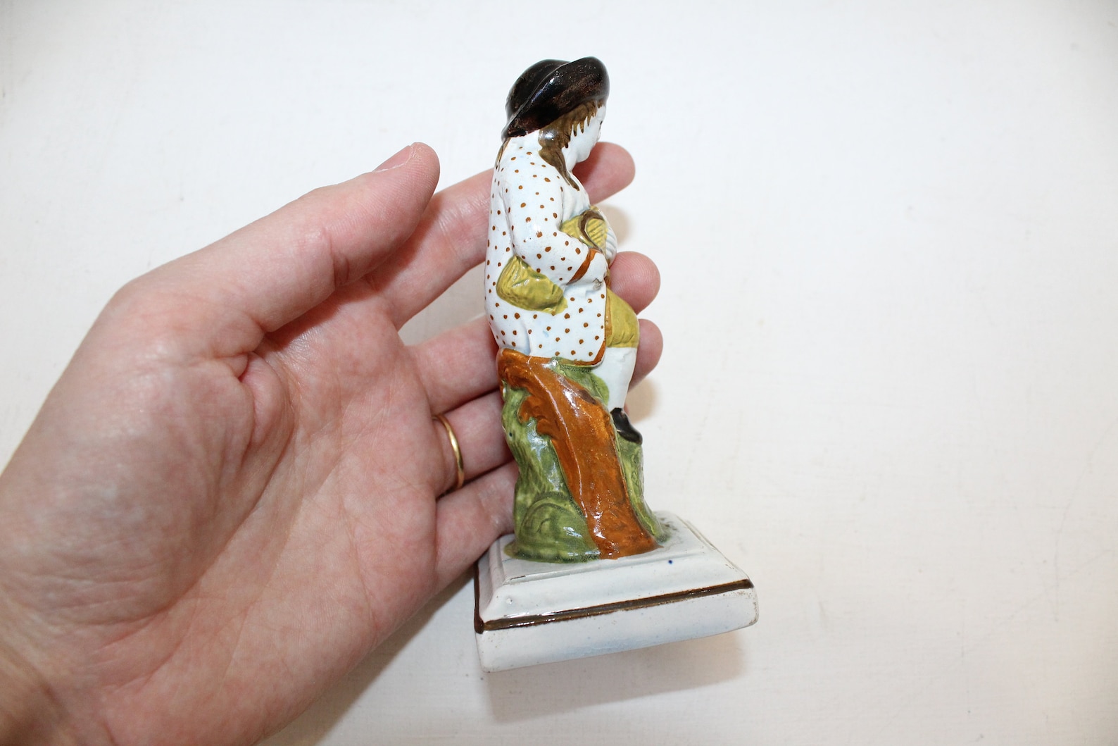 Antique Pair Georgian Prattware Figure Miniature Figures Pearlware Old ...