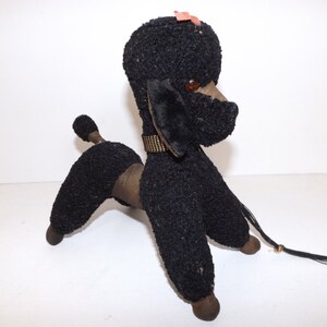 Vintage 1950s Merrythought Black Poodle Dog Soft Toy With Lead - Etsy