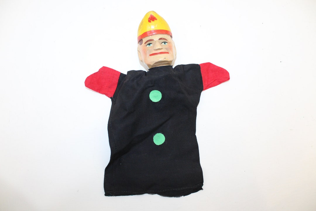 Antique German Punch Hand Puppet From Punch and Judy Wooden Hand Carved ...