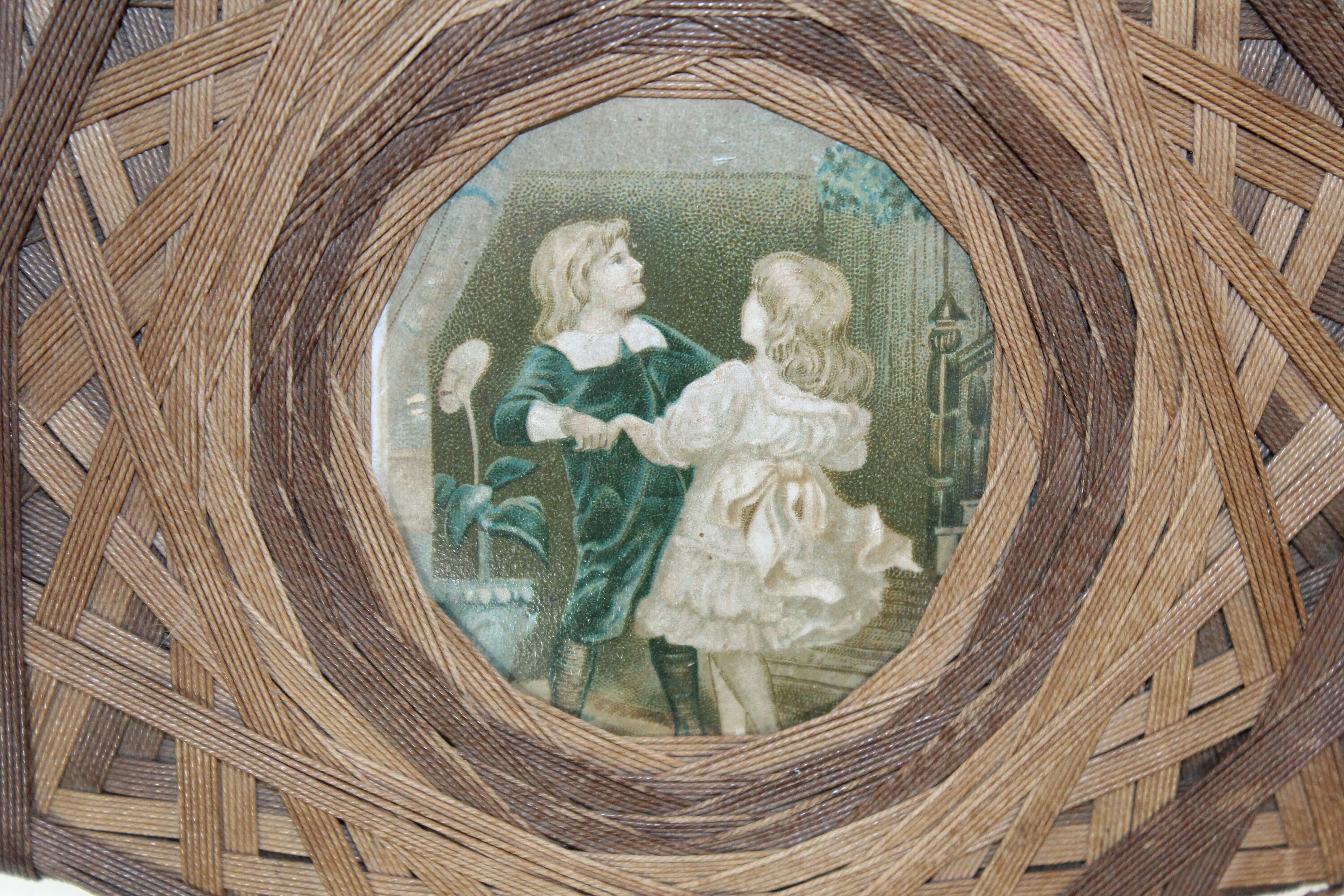 Antique Victorian Pair String Art Thread Frames With Prints of | Etsy