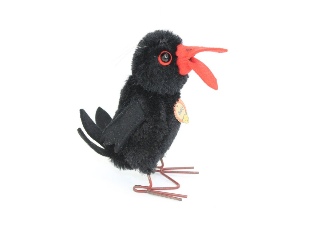 Vintage Steiff Hucky Raven 1960s Black Mohair Bird Soft Toy Plush - Etsy