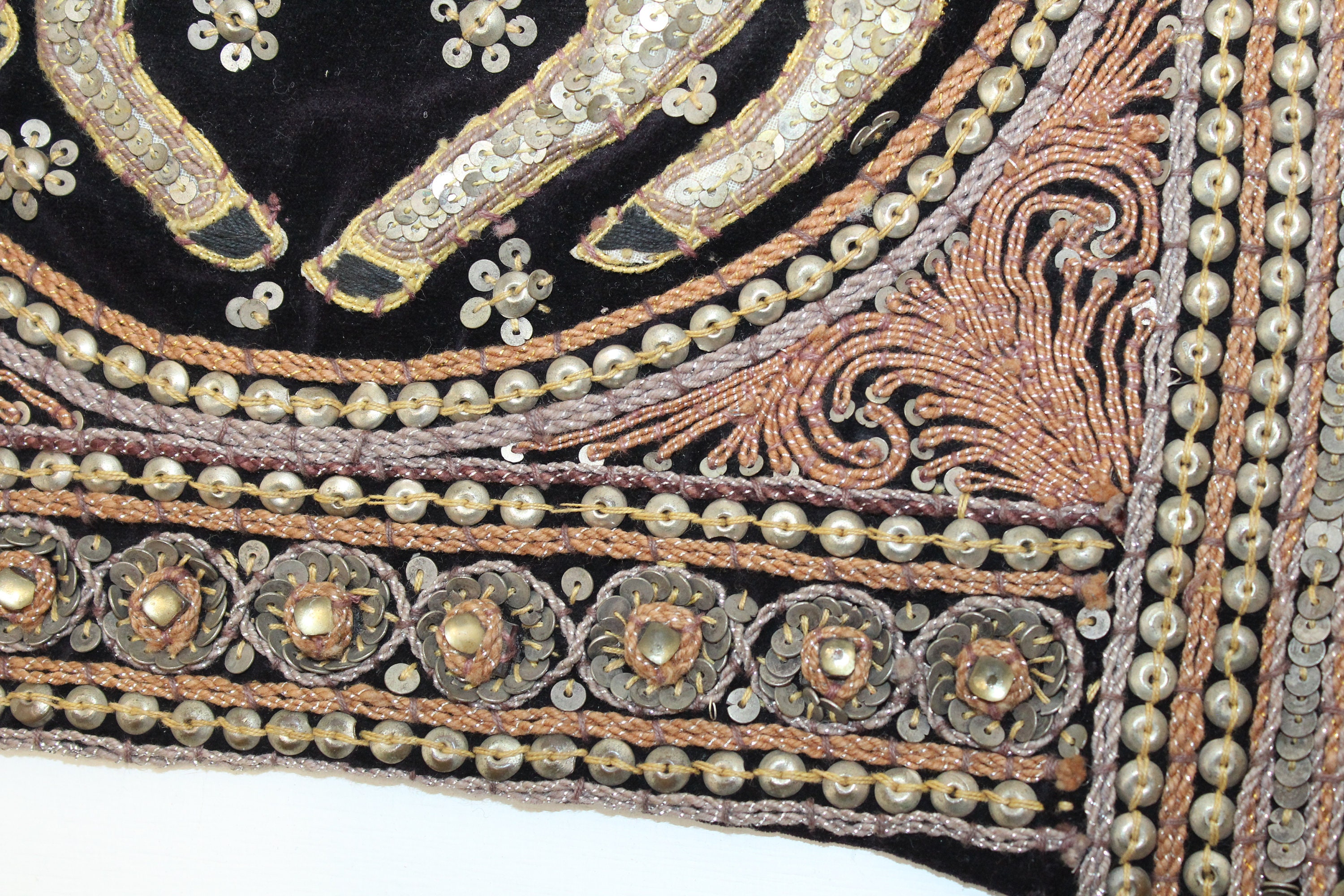 Vintage Pair Burmese Kalaga Embroidery Tradition Folk Art Hand ...
