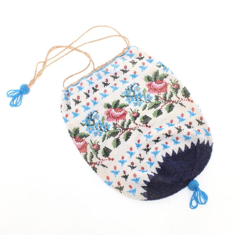 Antique Metal Bead Bag - Etsy UK