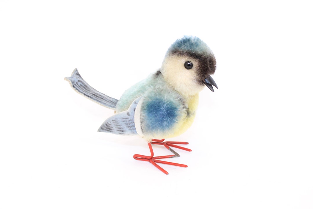 Vintage Steiff Blue Bird Large Blue Tit Meise Rare 1950s Soft Toy With ...