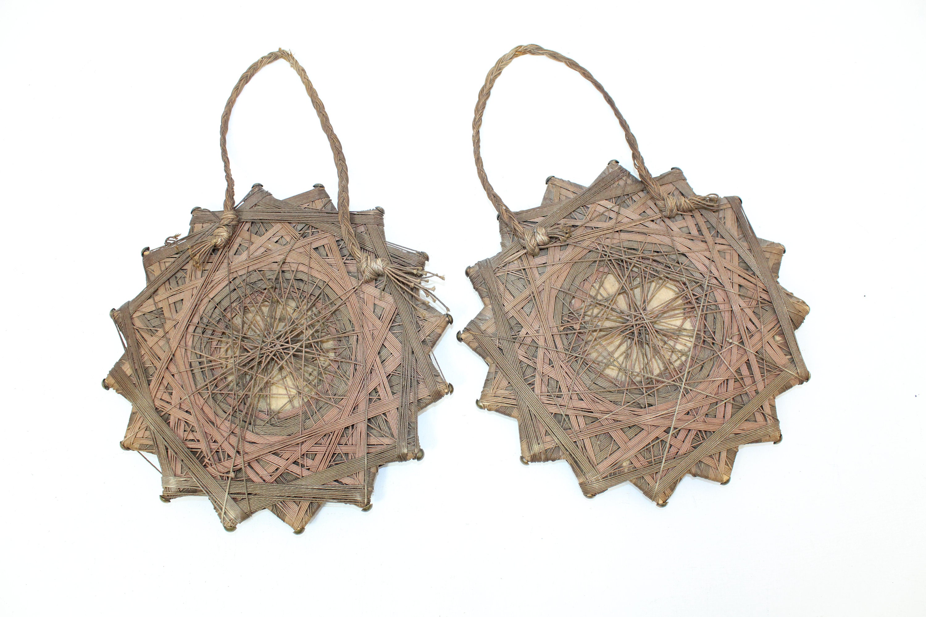 Antique Victorian Pair String Art Thread Frames With Prints of | Etsy