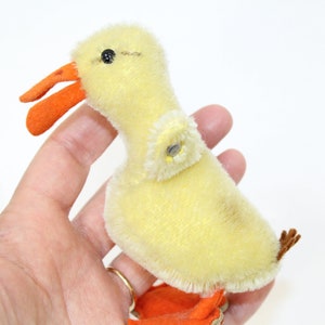 Vintage 1950s Steiff Duck Bird Yellow Duckling Mohair Straw Filled Soft ...