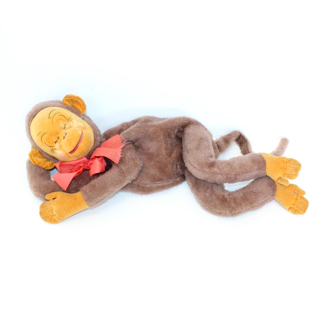 Vintage 1950s Rare Merrythought Monkey Pyjama Case Bag Gran Pop Soft ...