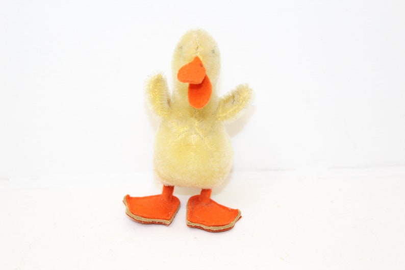 Vintage 1950s Steiff Duck Bird Yellow Duckling Mohair Straw - Etsy