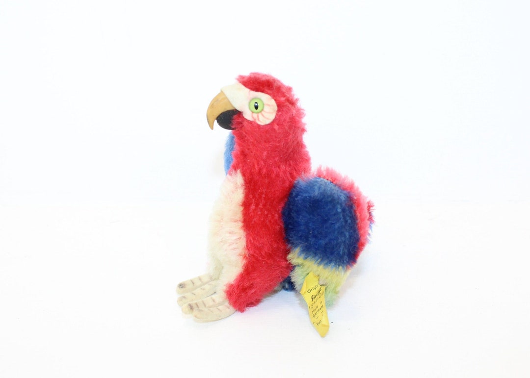 Vintage 1970s Steiff Parrot Lora Mohair Straw Filled Soft Toy - Etsy