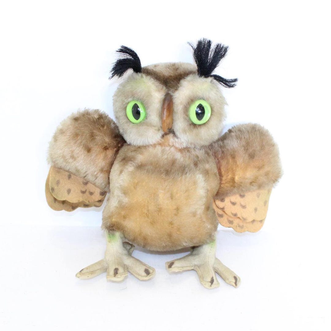 Vintage 1960s Steiff Mohair Owl Bird Wittie Mohair Soft Toy Plush - Etsy