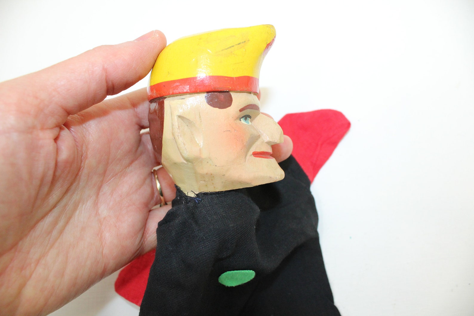 Antique German Punch hand puppet from Punch and Judy wooden | Etsy