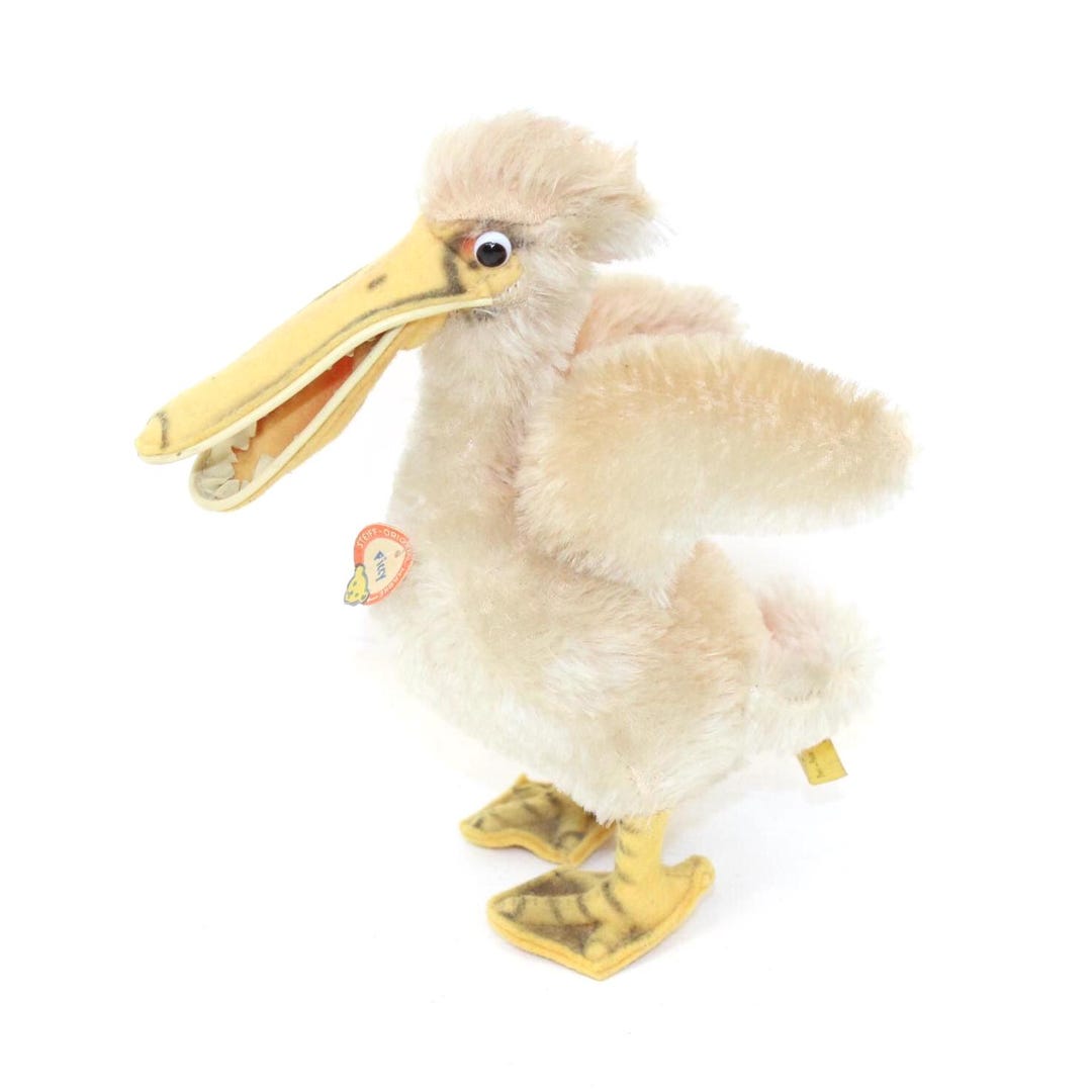Vintage Steiff Pelican Piccy Bird Mohair Soft Toy Plush Straw Filled ...