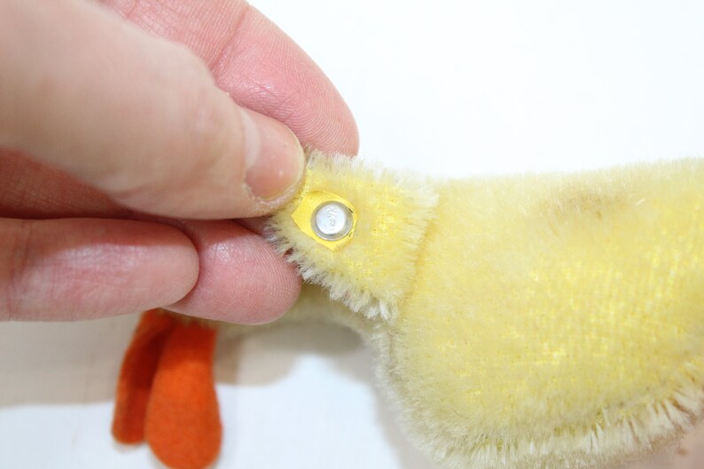 Vintage 1950s Steiff Duck Bird Yellow Duckling Mohair Straw - Etsy