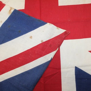 Vintage 1930s 1940s WW2 Large British Union Jack Flag Banner Military ...