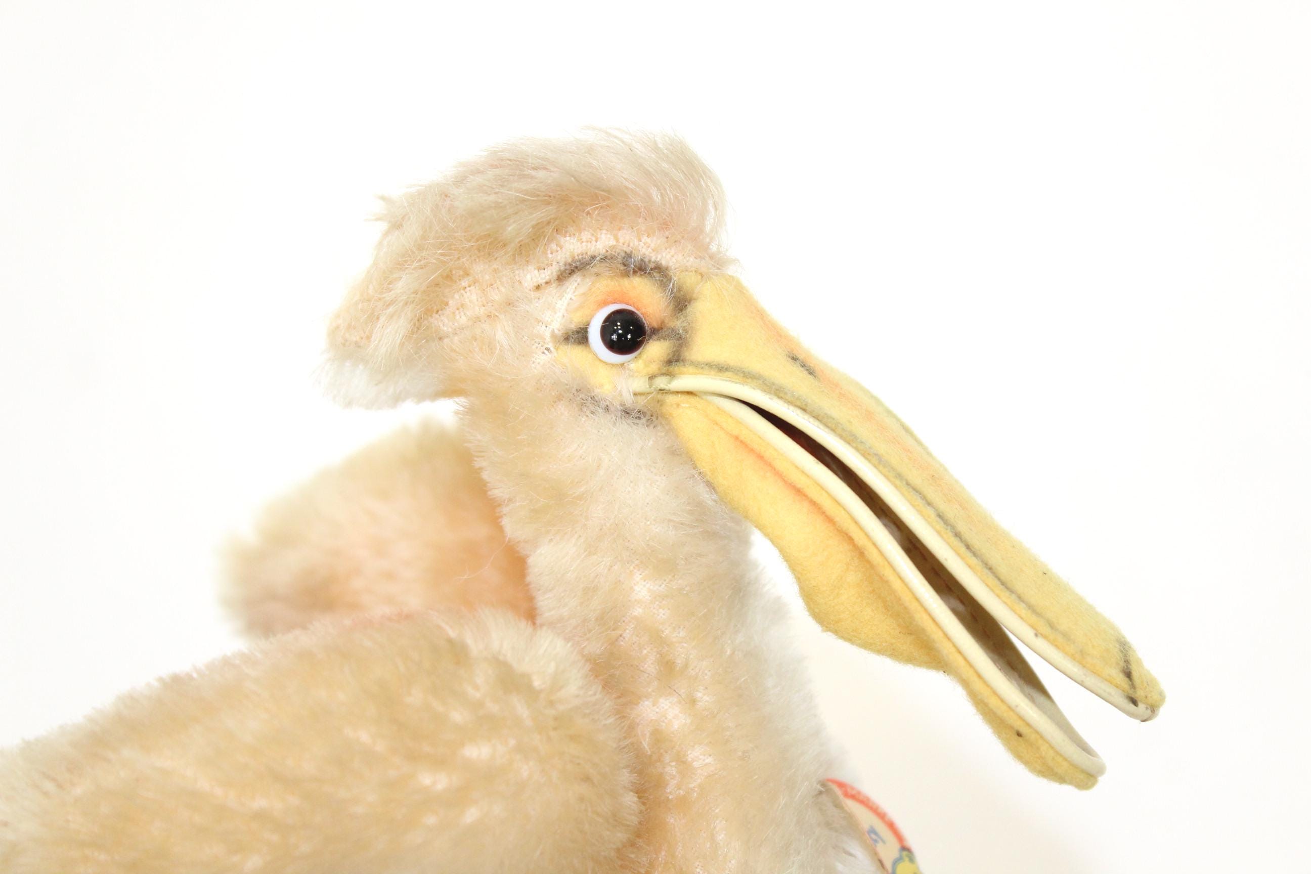 Vintage Steiff Pelican Piccy Bird Mohair Soft Toy Plush Straw Filled ...