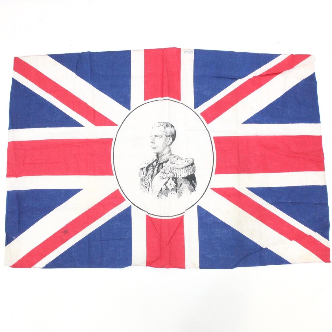 Vintage 1937 Edward VIII Coronation Flag Union Jack Banner Abdicated ...