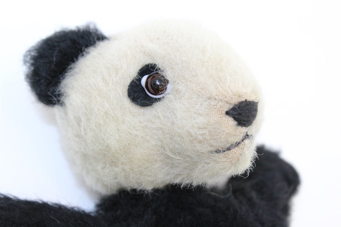 Vintage rare 1930s Chad Valley mohair panda teddy bear hand | Etsy
