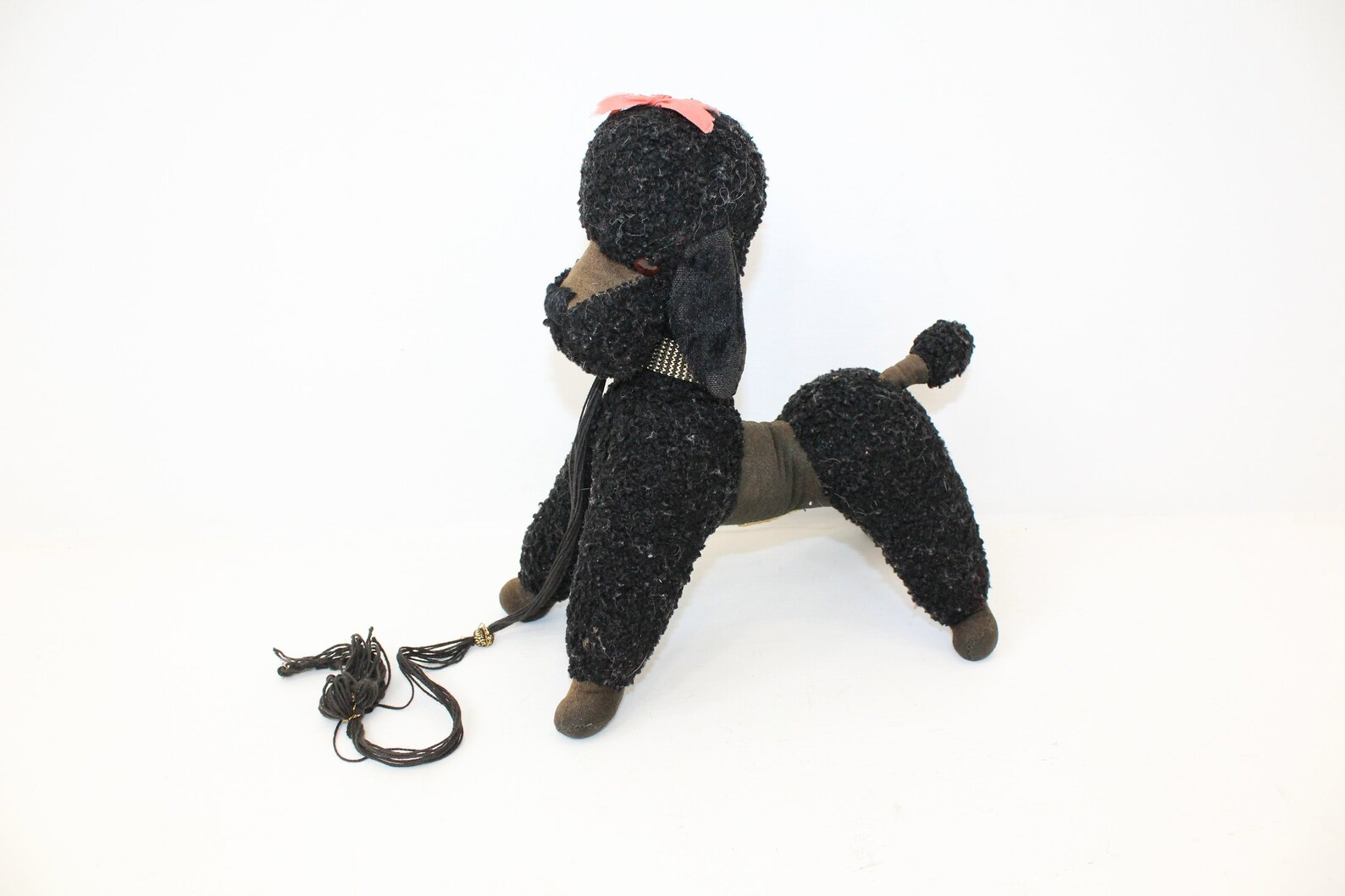 Vintage 1950s Merrythought Black Poodle Dog Soft Toy With Lead - Etsy