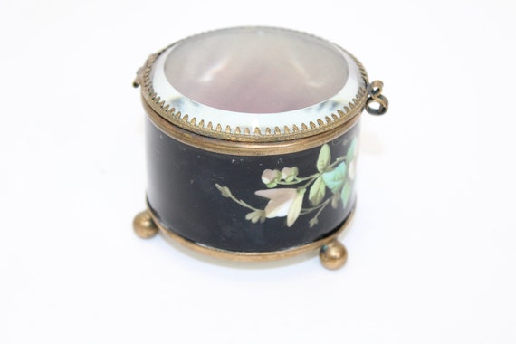 Antique French casket porcelain and bevelled glass je… - Gem
