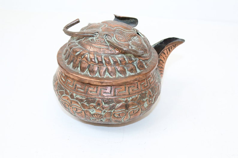 Antique Chinese Tibetan Copper Dragon Teapot Ritual Water Pot | Etsy UK