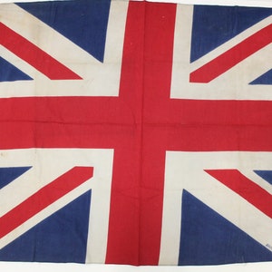 Vintage 1930s 1940s WW2 Large British Union Jack Flag Banner Military ...