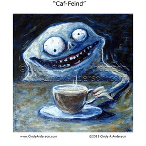 Caf-fiend Print - Etsy