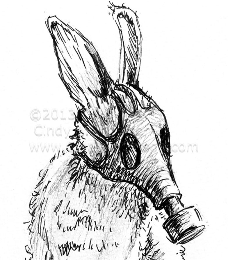 Bunny in a Gas Mask breath Bunny Breath Print - Etsy