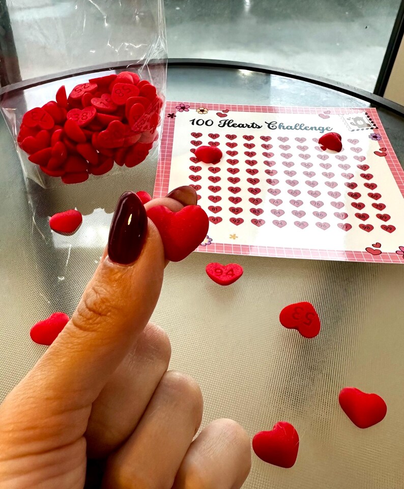 100 Mini Heart Challenge Kit - to Hide and Have Fun! - Etsy