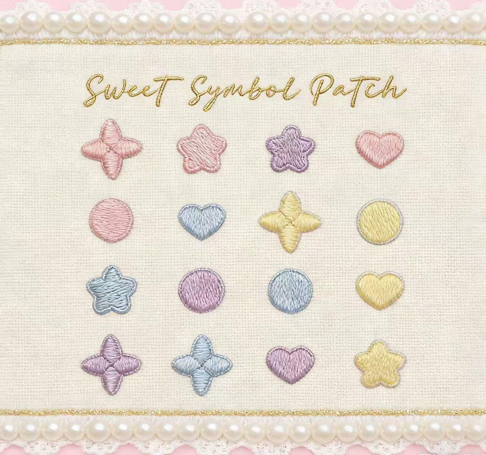 Cute Mini Star Heart Circle Embroidery Patches | Self-adhesive DIY ...