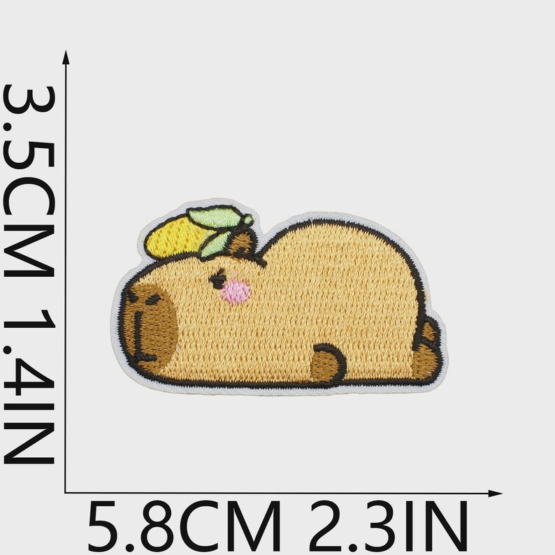 Cartoon Marmot & Capybara Patches | Embroidered Iron-on Badge for Kids ...